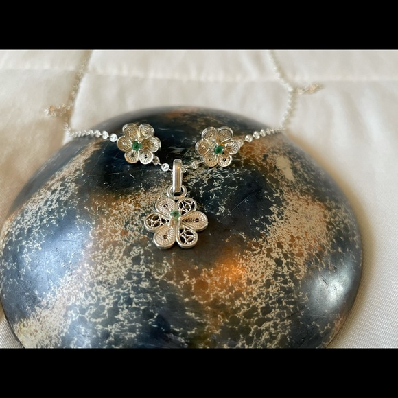 mompox | Jewelry | Mompox Filigree Earrings And Necklace Pair | Poshmark
